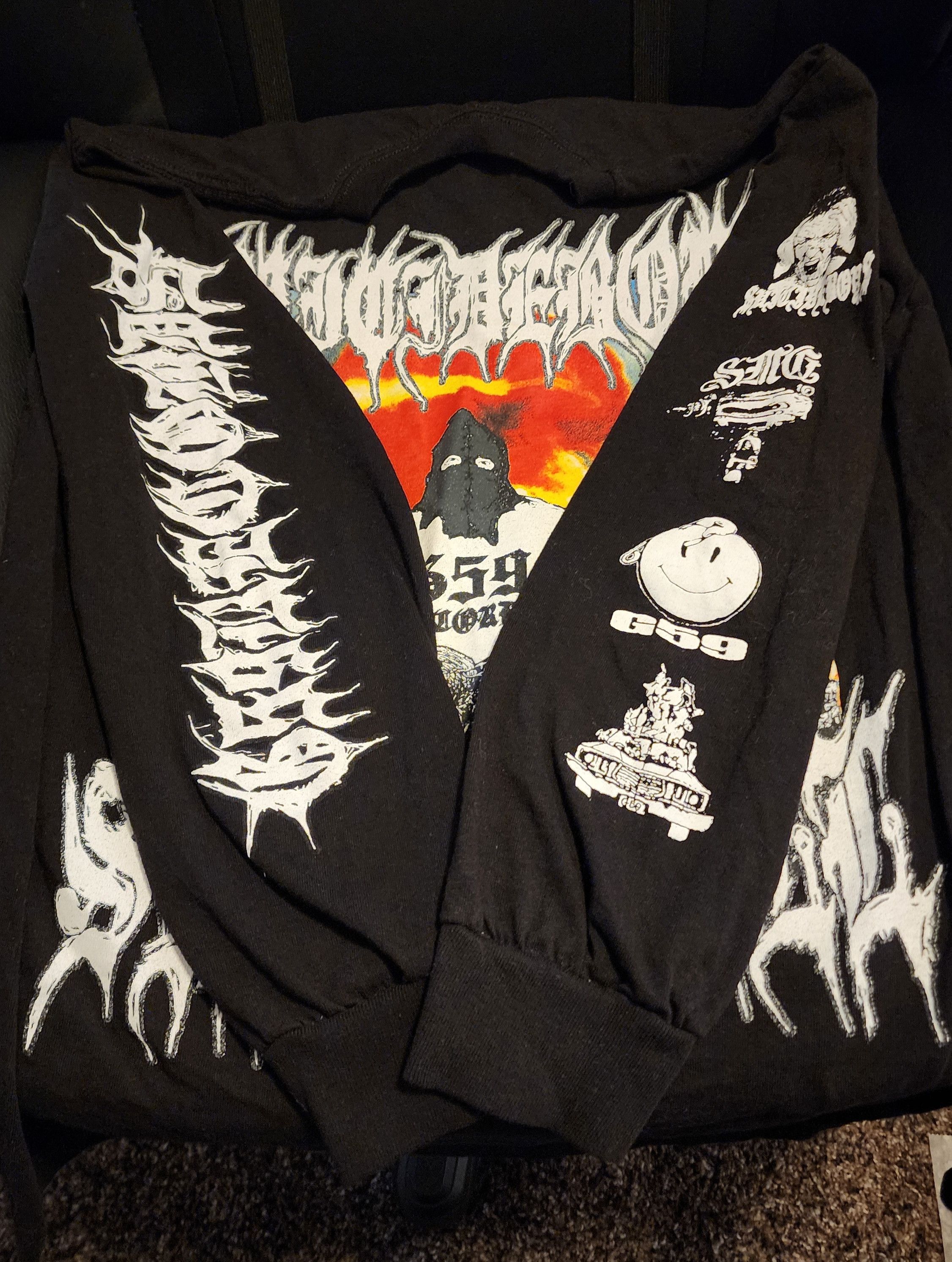 Pouya & $uicideboy$ Merch SUICIDEBOYS x SHAKEWELL GRAVE DIGGER LONG ...