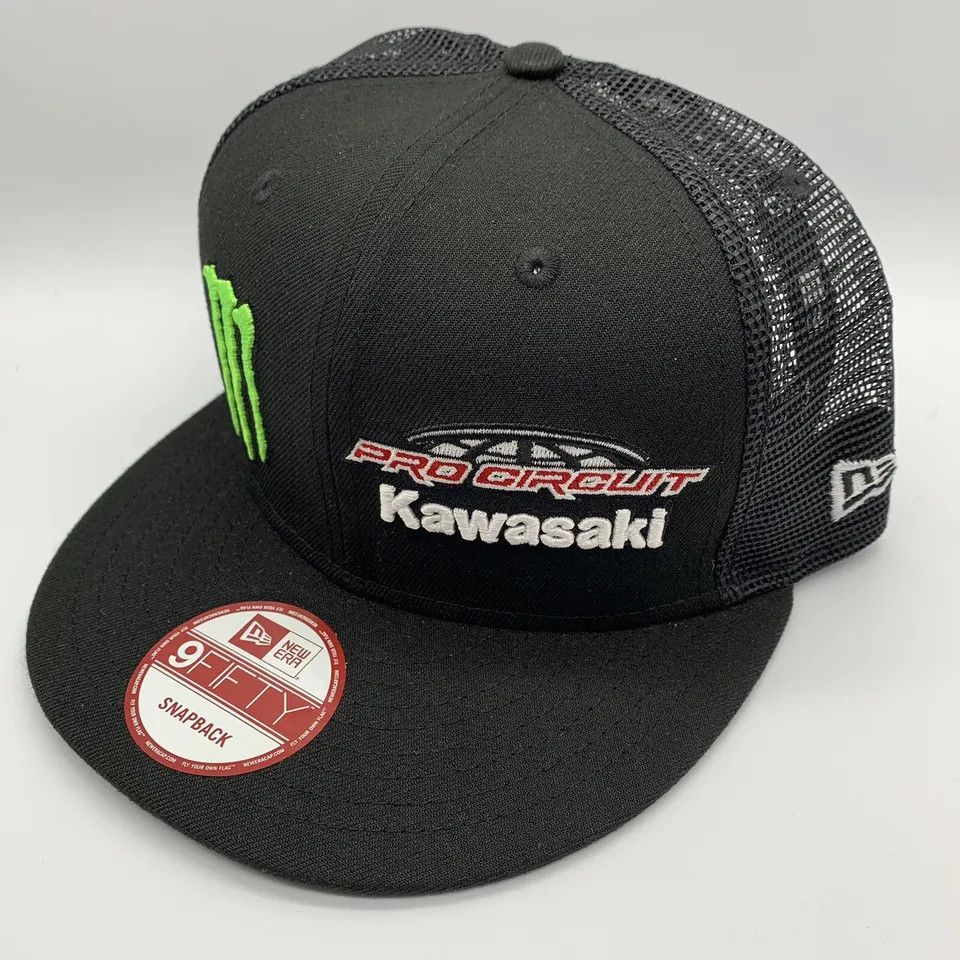 New Era Monster Energy Pro Circuit Kawasaki Trucker Hat Snapback Cap ...