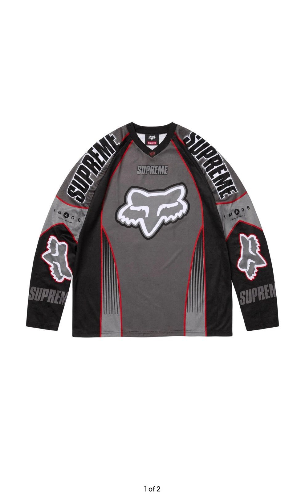 Fox Racing × Supreme 2025 Supreme x Fox Racing DMX Jersey 'Black' | Grailed