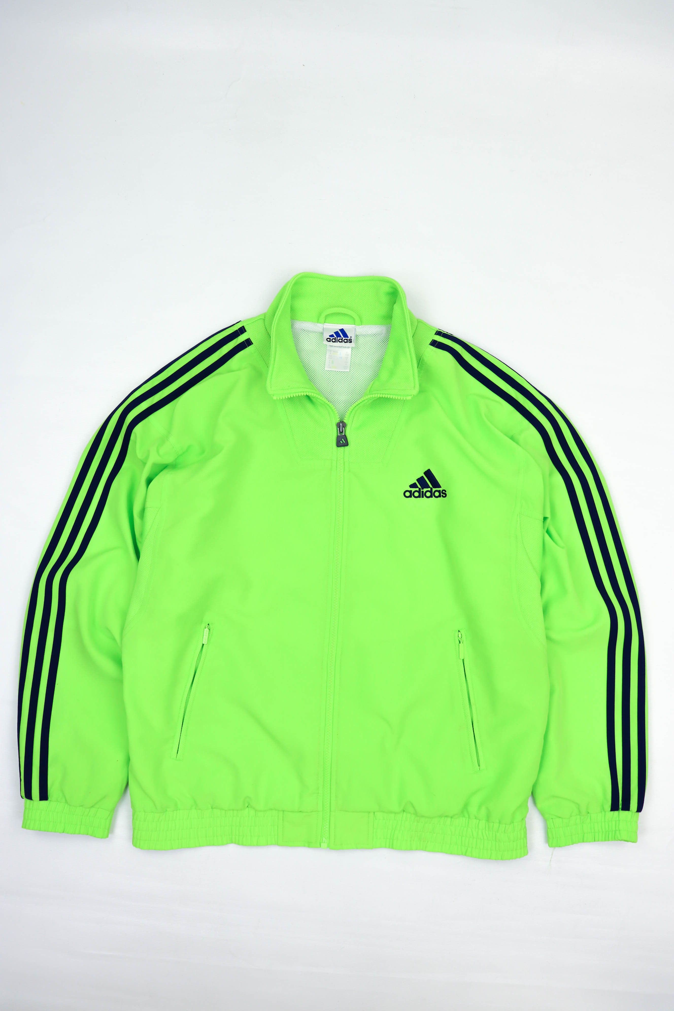 Adidas Adidas Vintage 00 Neon Green Oversized Boxy Fit Track Jacket ...
