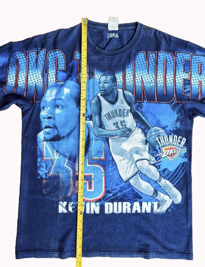 NBA × Vintage Rare Vintage Kevin Durant All-Overprint T-shirt AOP OKC ...