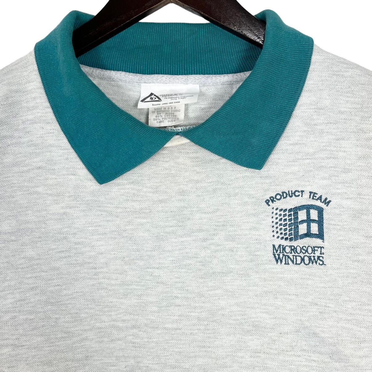 Vintage Vintage 90s Microsoft Windows Product Team Collar Sweatshirt ...