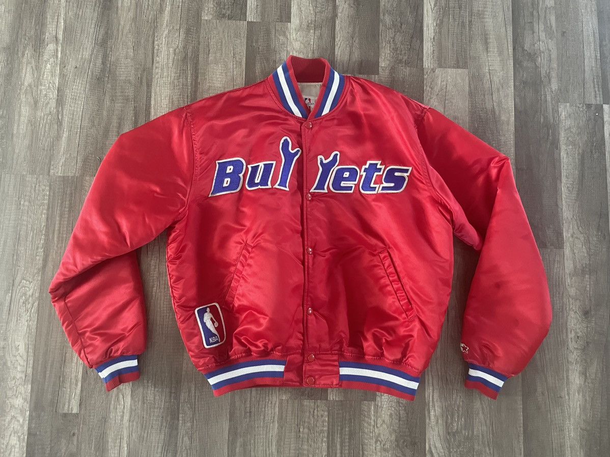 Vintage Washington Bullets Starter Satin Bomber Jacket Sz XL Vintage ...