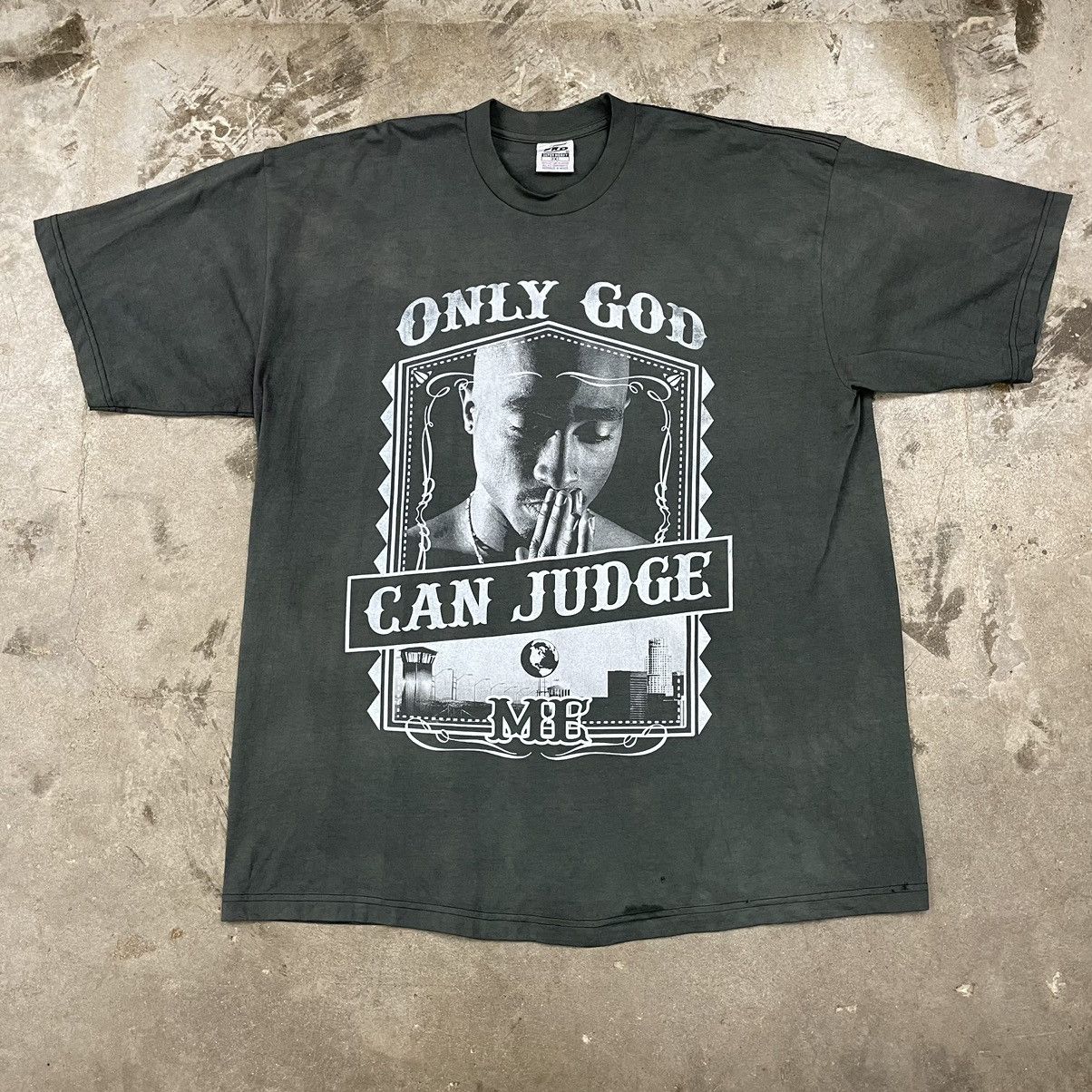 Vintage 2Pac vintage rap tee 3XL 27x35 only god can judge me faded ...