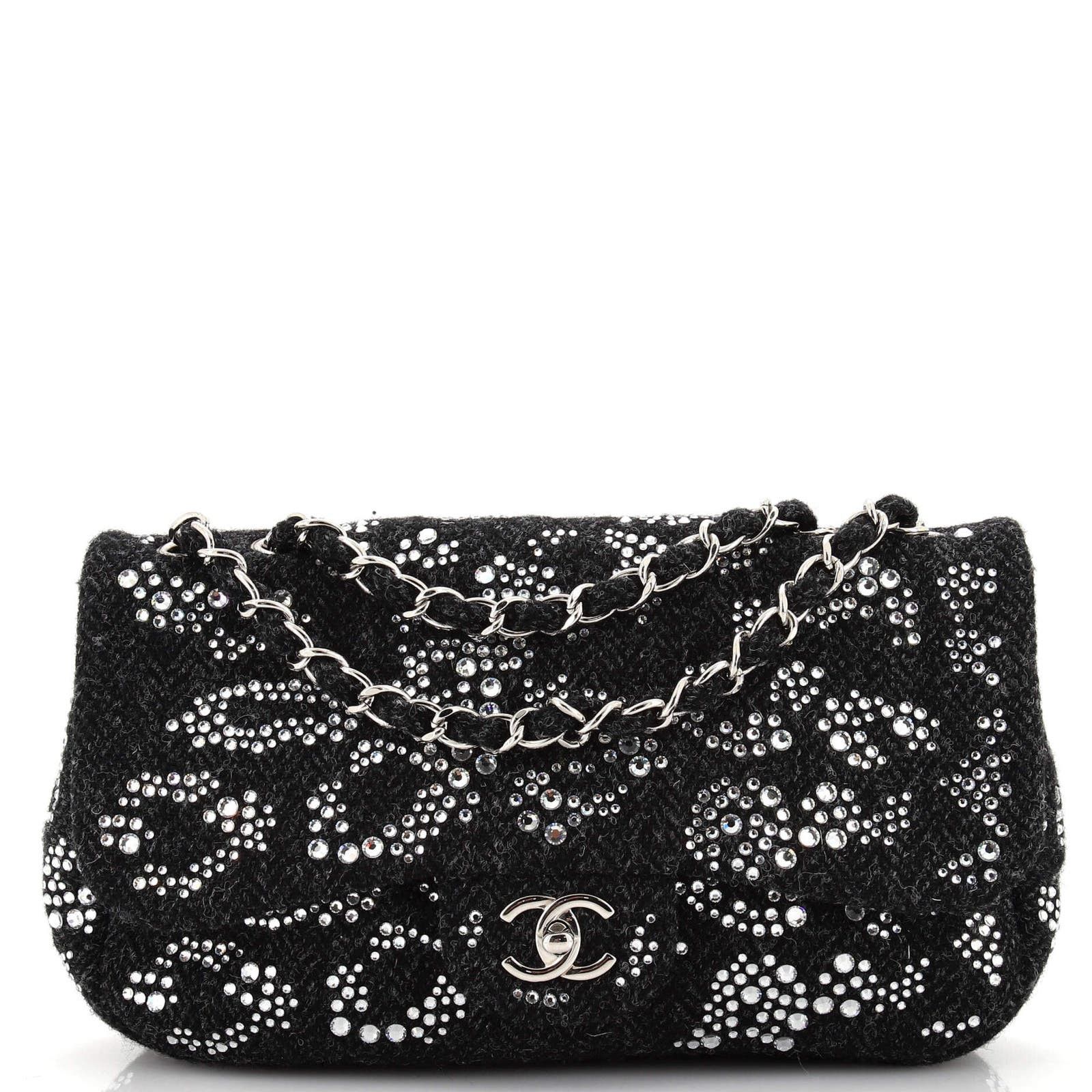 Chanel Leopard CC Flap Bag Crystal Embellished Tweed Jumbo | Grailed