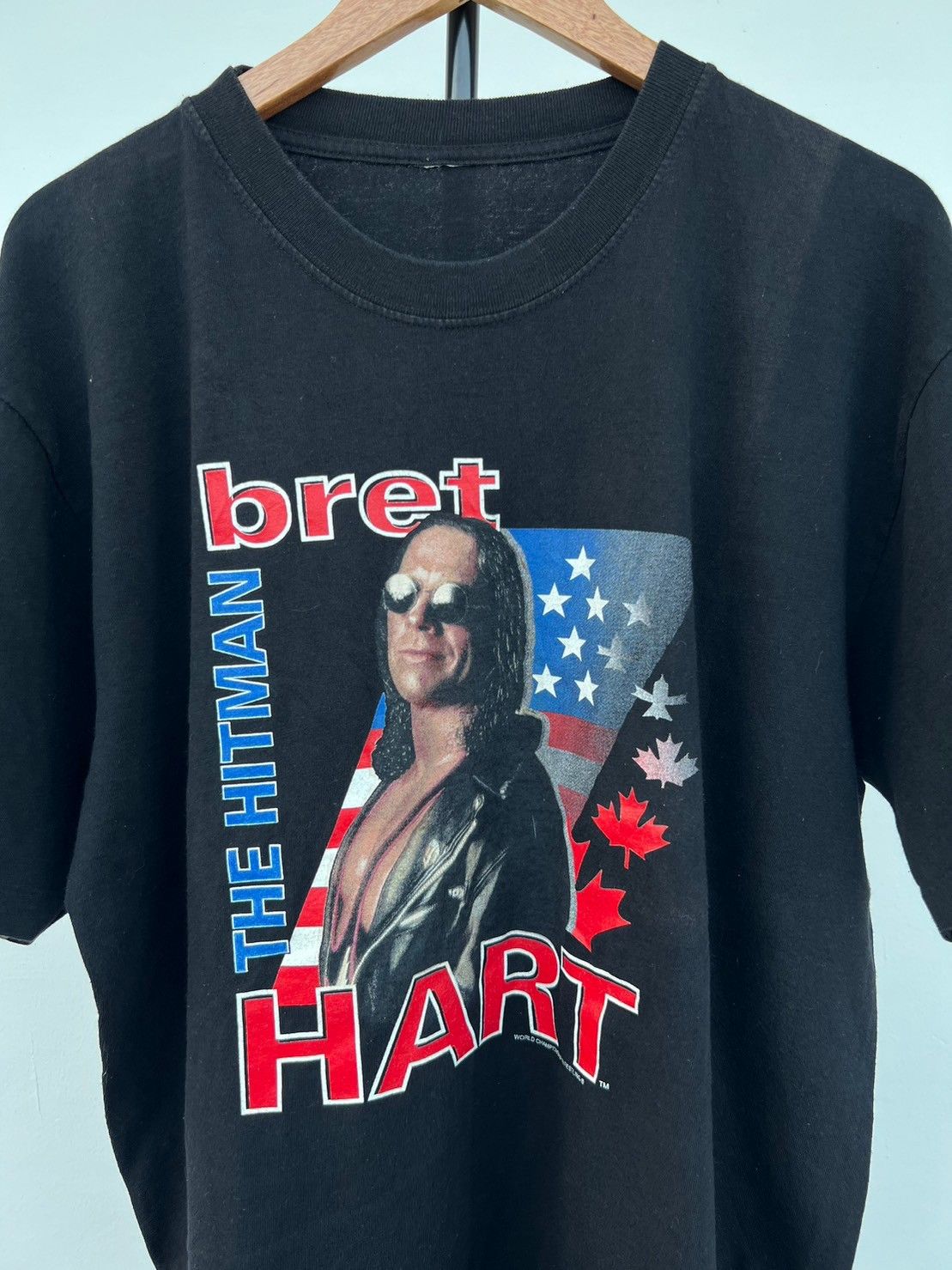 Vintage × Wwe × Wwf Vintage 1990's Bret Hart The Hitman Shirt | Grailed