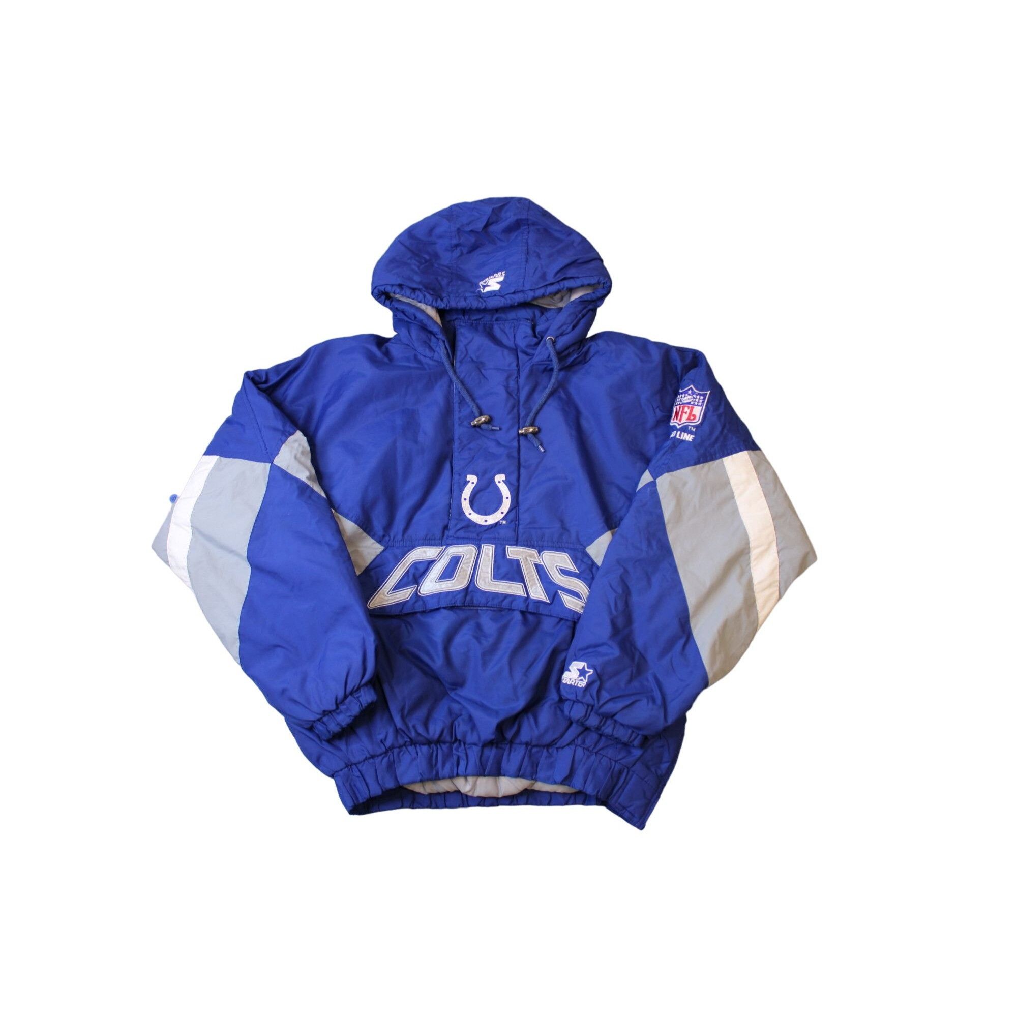 Starter Vintage 90s Starter Colts Embroidered Shell Jacket Blue Size ...