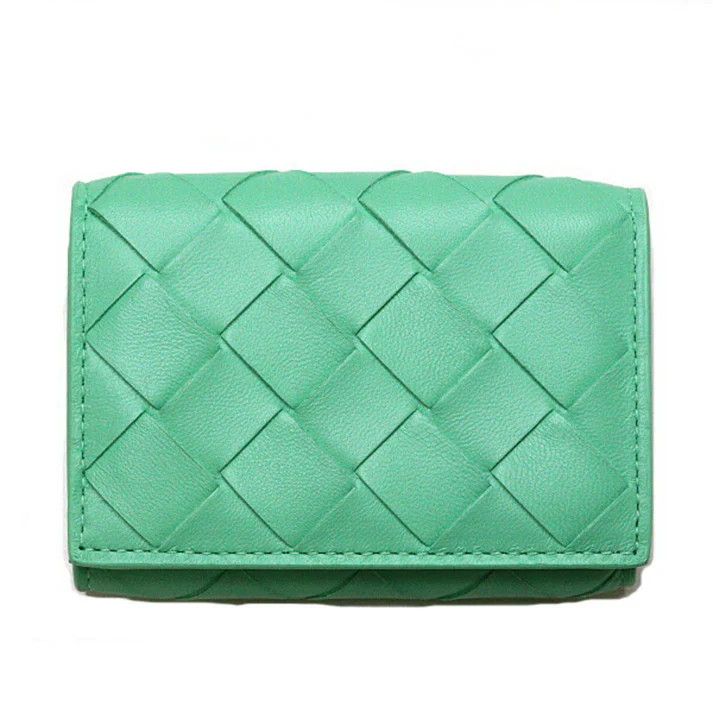 Bottega Veneta o1n1vont0624 Size: OS / Tiny Tri Fold Wallet in Green ...