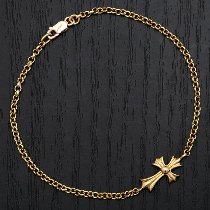 Chrome Hearts Chrome Hearts Gold Cross Bracelet | Grailed