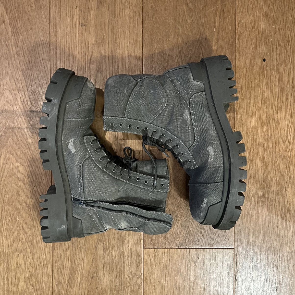 Balenciaga Distressed Balenciaga Strike Boots | Grailed