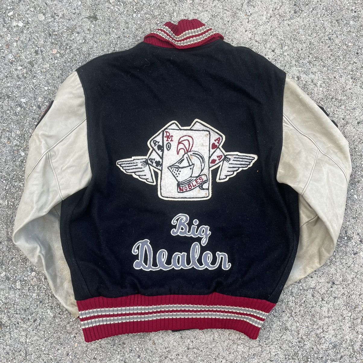 Varsity Jacket × Vintage Vintage 80’s Varsity Jacket Black Big Dealer ...