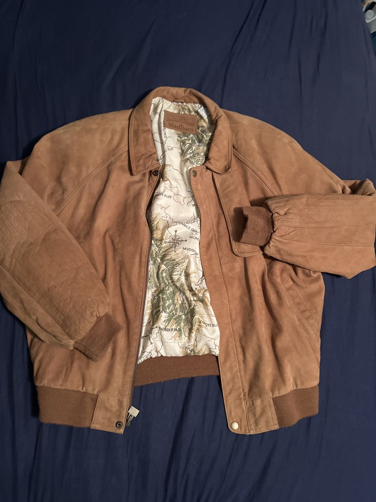 Marlboro × Vintage RARE! MARLBORO ADVENTURE TEAM LEATHER JACKET 90’S ...