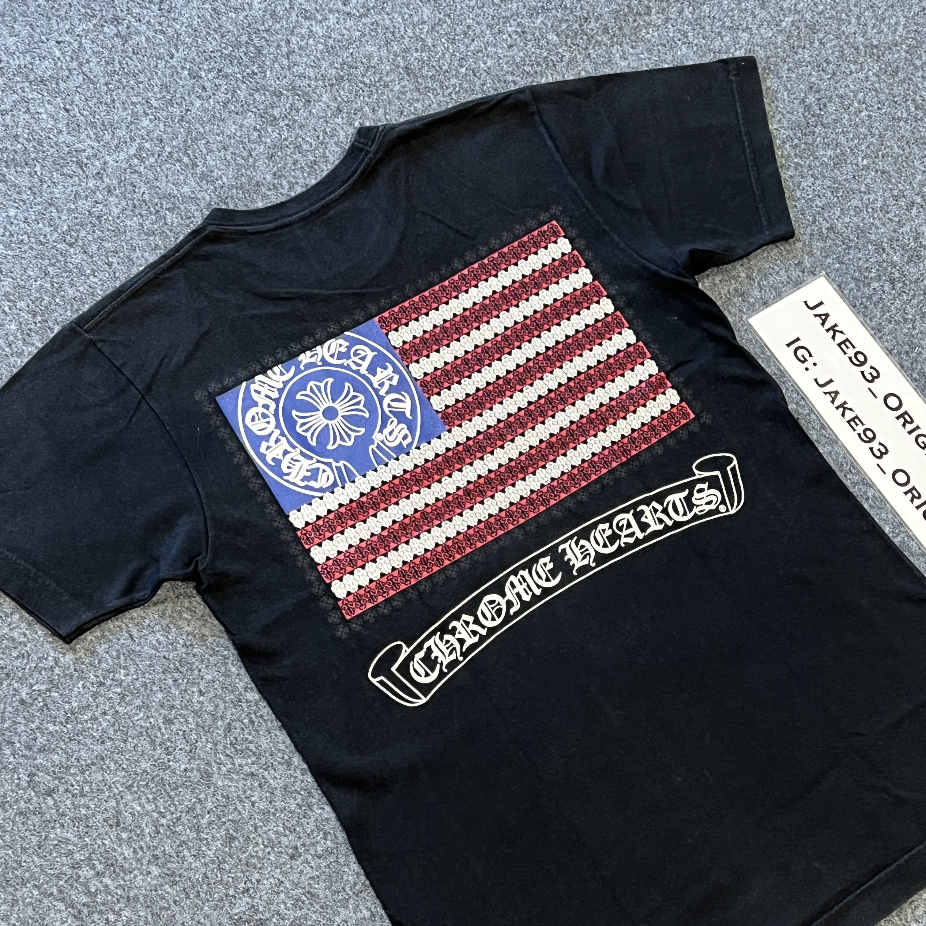 Chrome Hearts Chrome Hearts Flag Dragger Logo Tee | Grailed