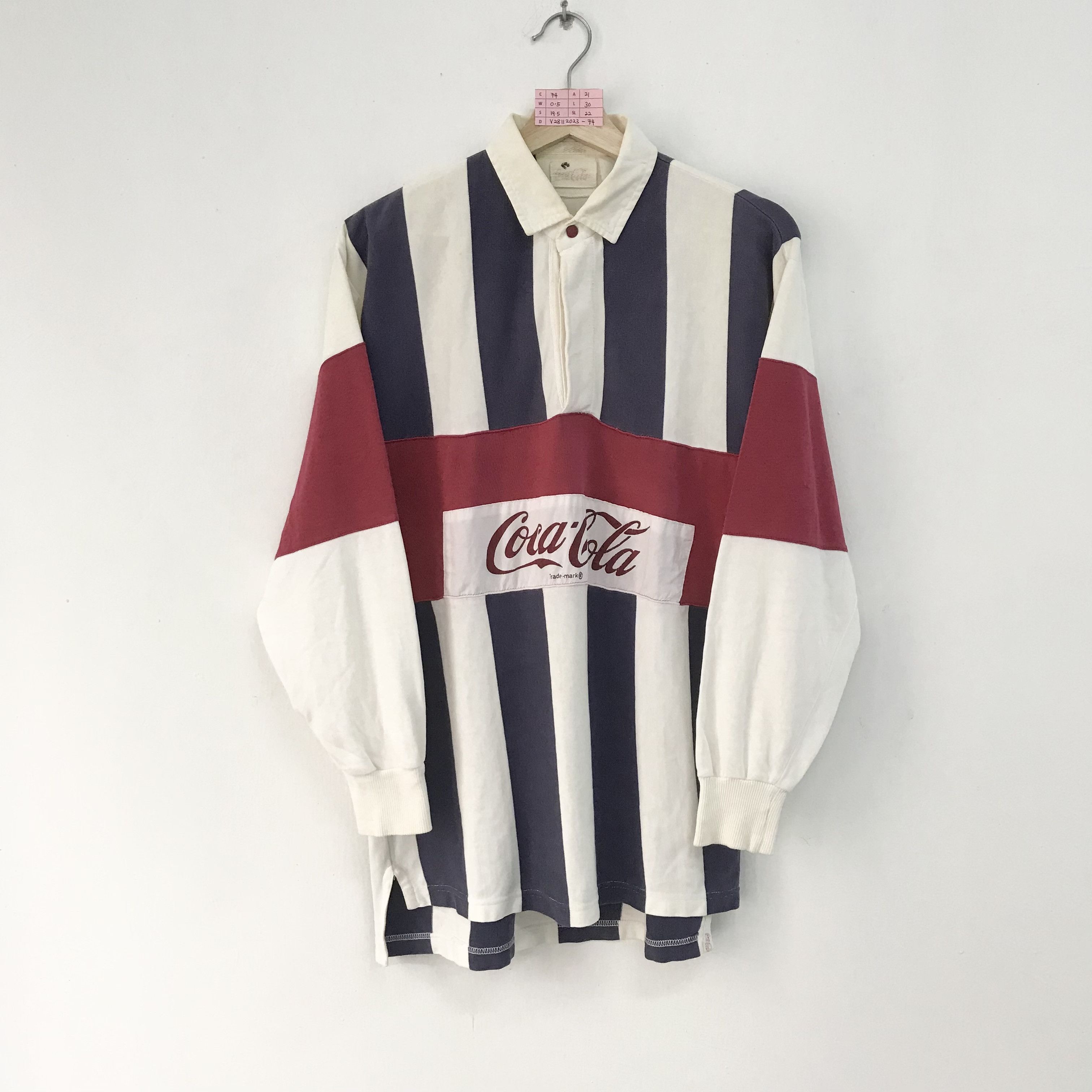 Vintage Vintage 90s Coca Cola Polo Rugby Shirt Coca Cola Carbonated ...