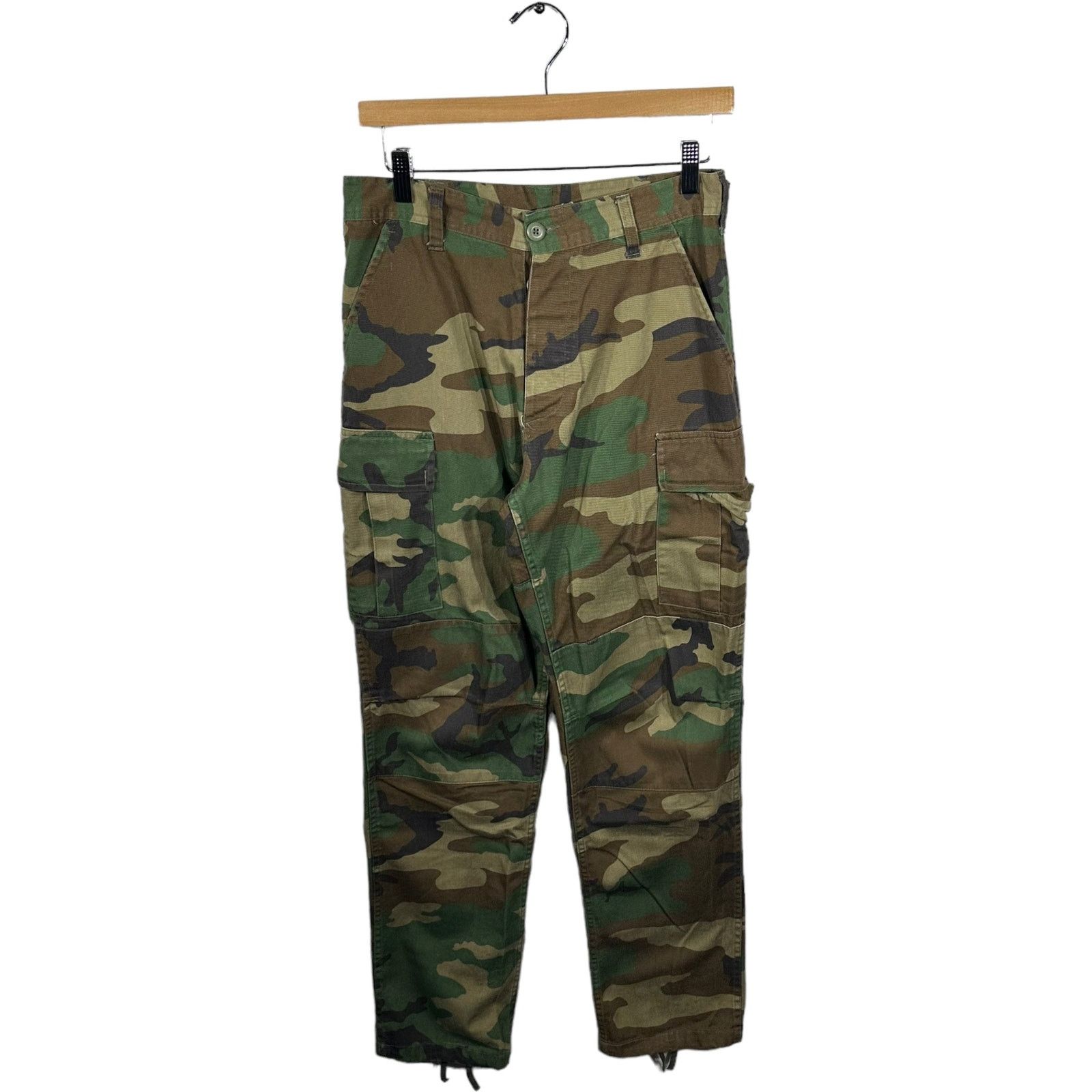 Vintage Vintage Military Woodland Camo Button Fly Cargo Pants | Grailed