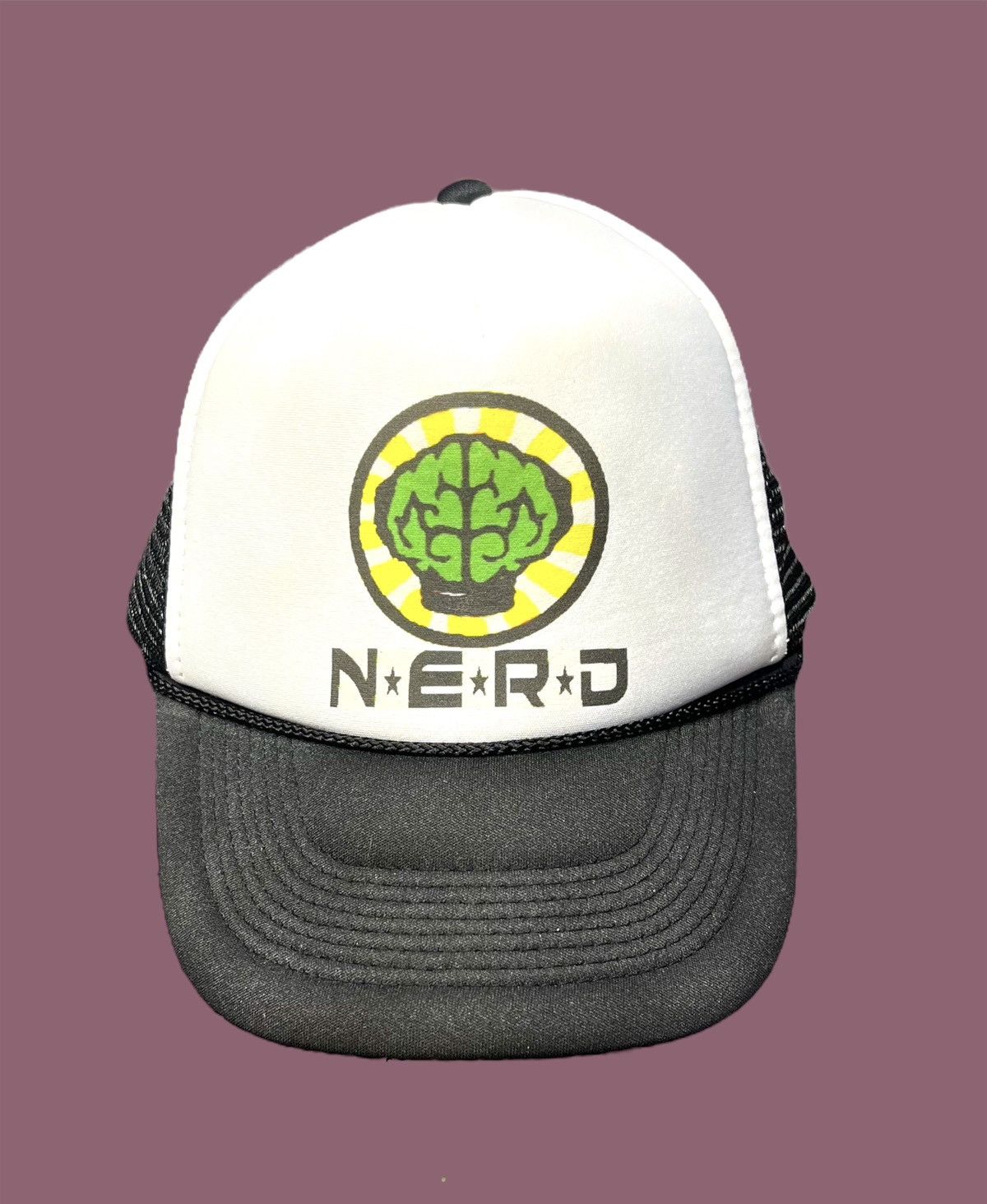 Vintage Vintage 2000’s N.E.R.D Pharrell Brain Trucker Hat | Grailed
