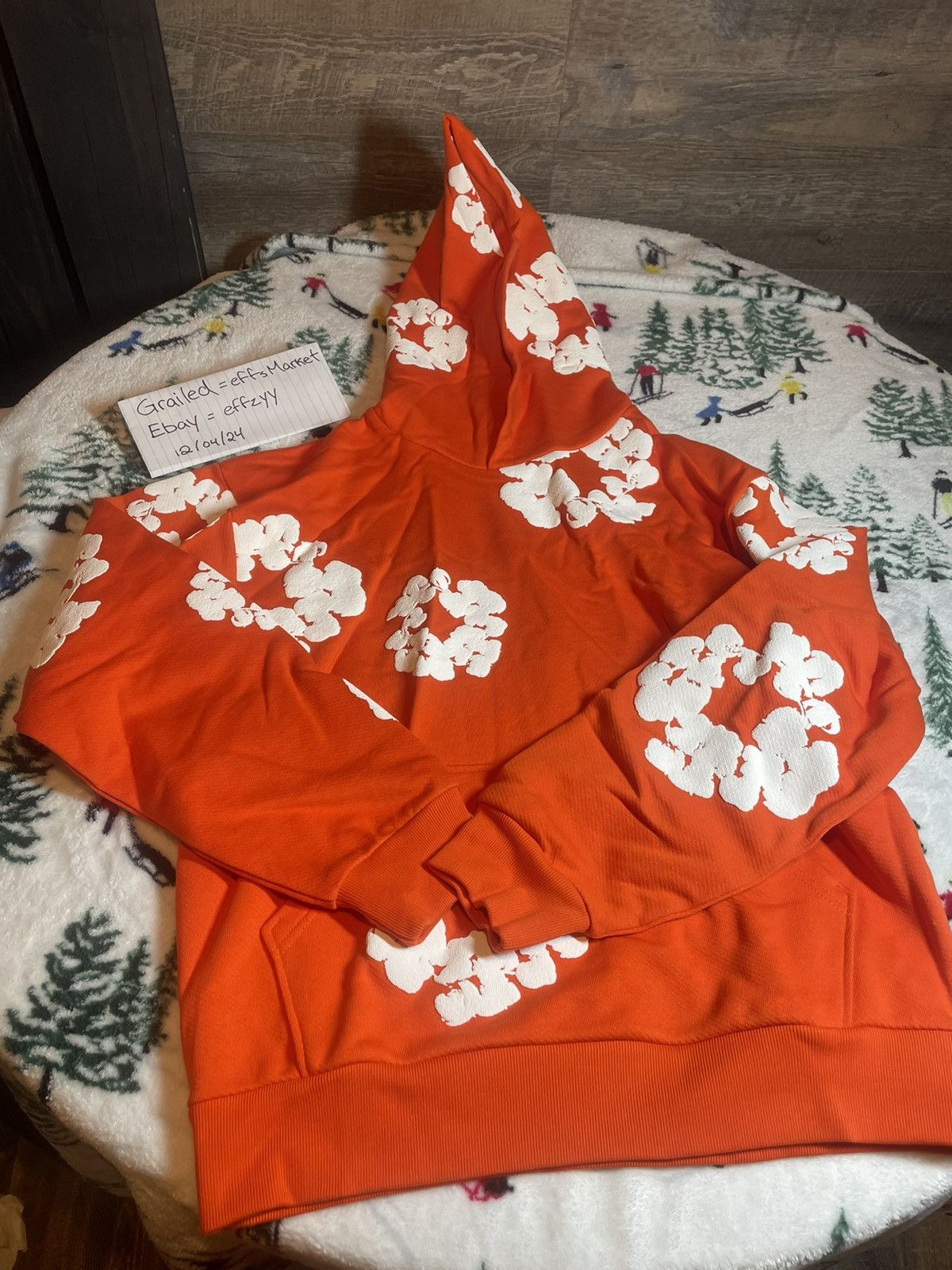 DENIM TEARS Orange Denim Tears Hoodie | Grailed