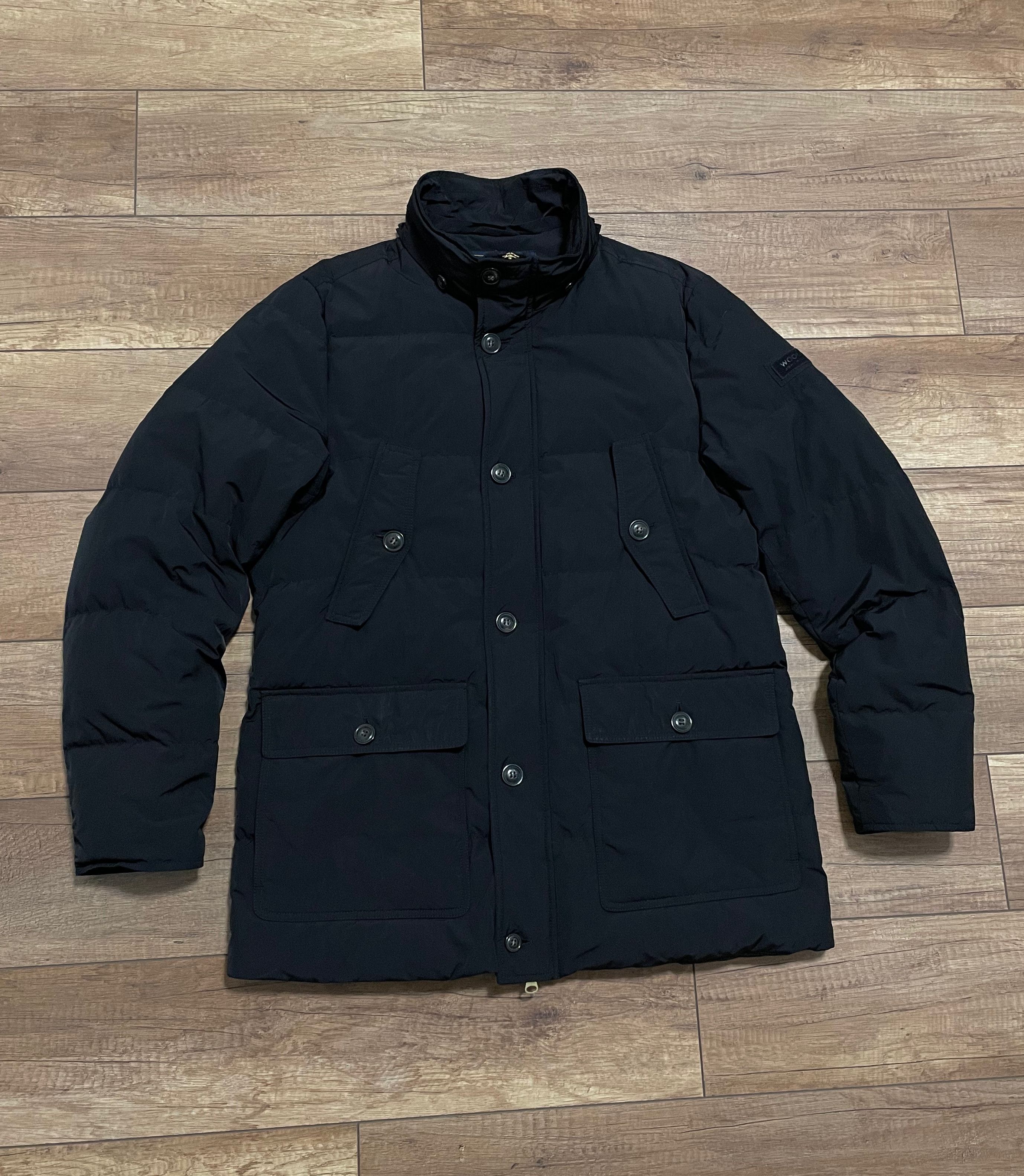 Woolrich John Rich & Bros. Woolrich Black Arctic Parka Long Down Jacket ...