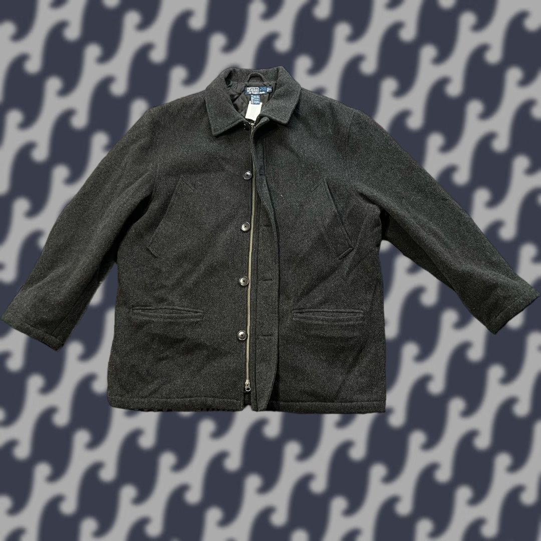 Polo Ralph Lauren VINTAGE Polo Ralph Lauren Overcoat Wool Coat Men XL ...
