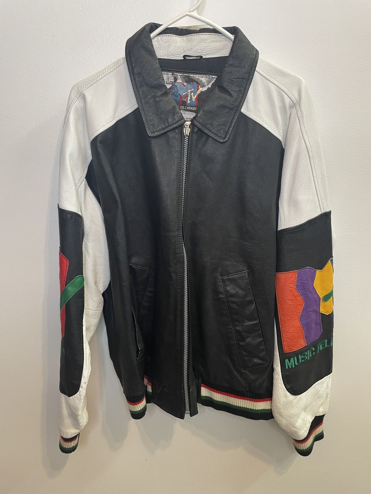 Mtv Vintage MTV Leather Jacket (1992) | Grailed