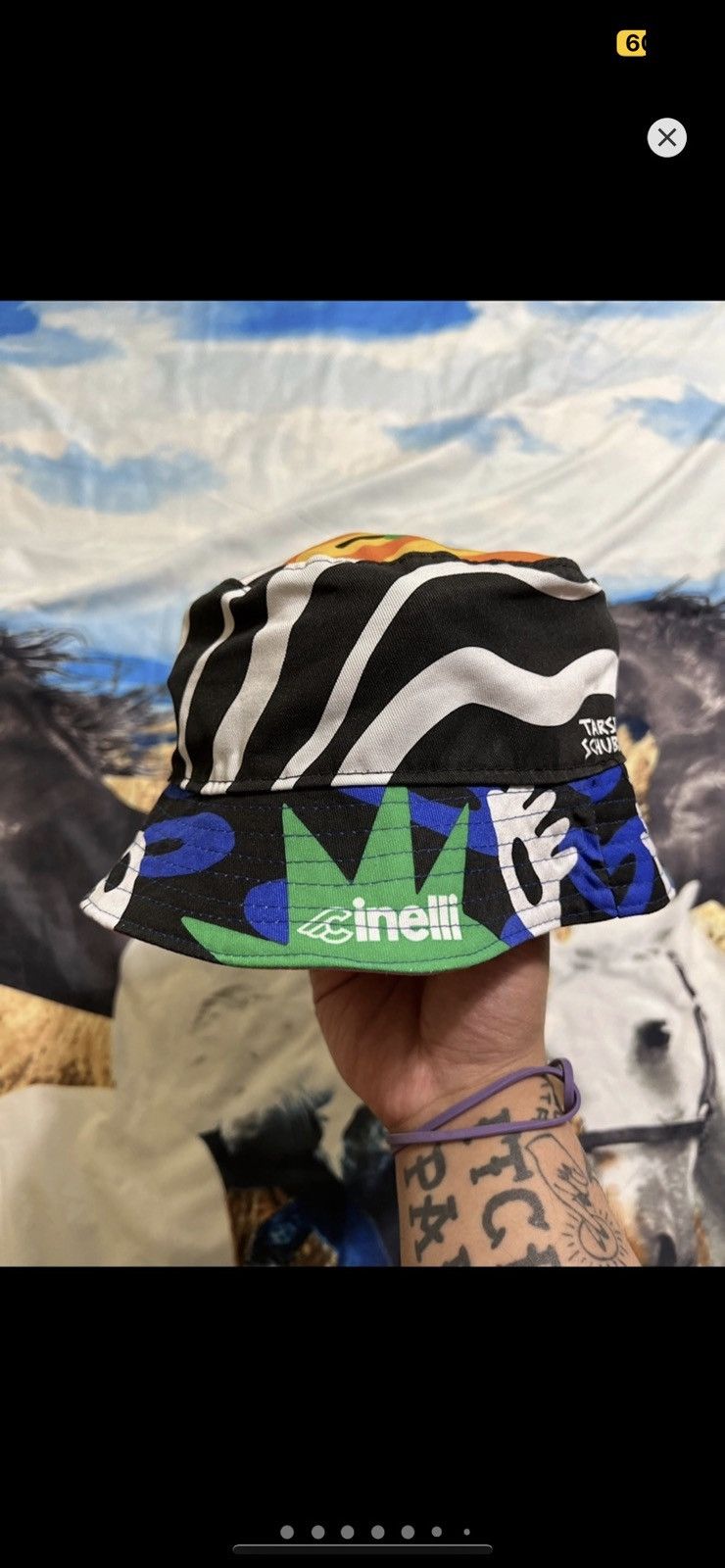 Cycle ***FINAL DROP***RARE CINELLI ART PROGRAM BUCKET HAT O/S | Grailed