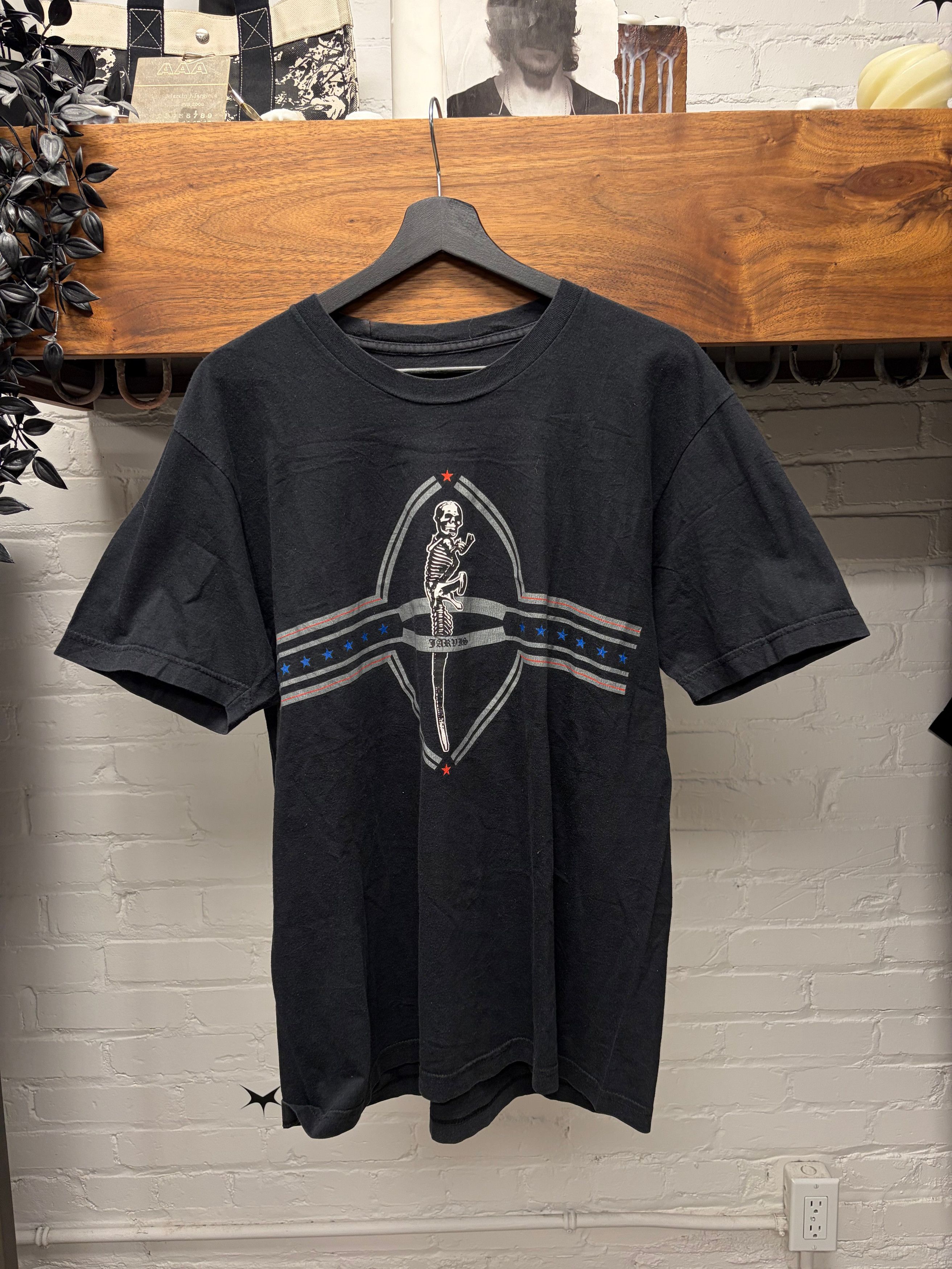 Chrome Hearts Chrome Hearts ‘Jarvis Crest’ Black Graphic T-Shirt | Grailed