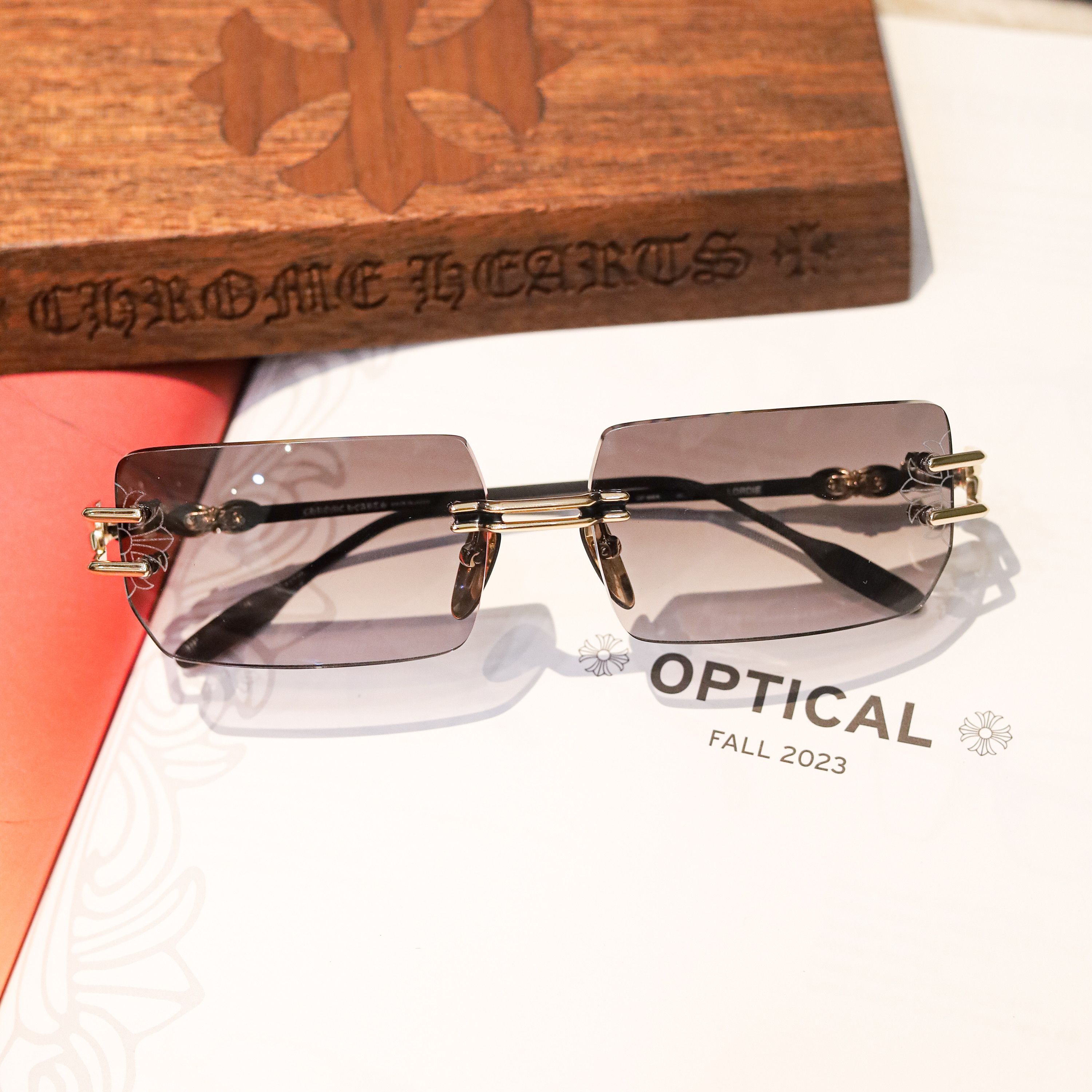 Chrome Hearts CHROME HEARTS LORDIE GOLDPLATED/MATTE BLACK | Grailed