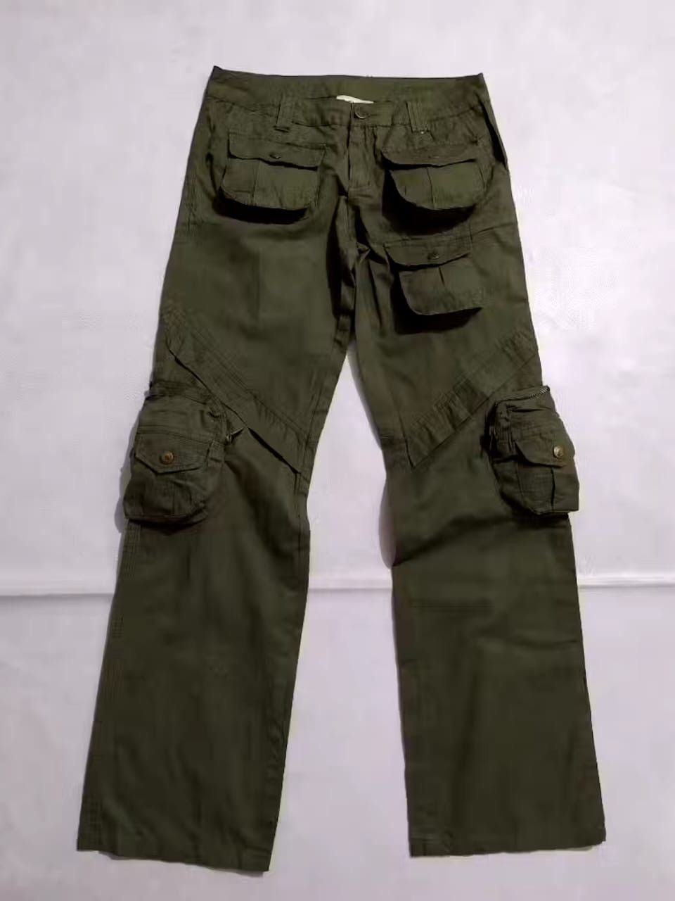 Streetwear K.kuz Multi pocket cargo gas mask tactical parachute pants ...