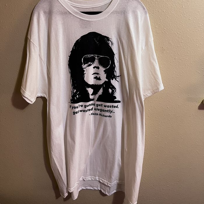 Vintage Keith Richard’s vintage get wasted elegantly soft tee XL | Grailed