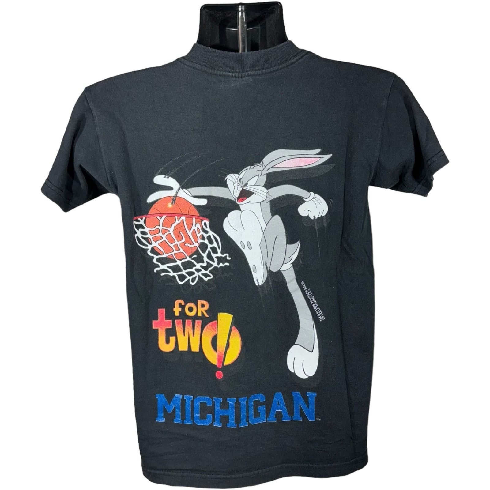 Warner Bros Vintage Youth Michigan Bugs Bunny Basketball Mullet Tee ...