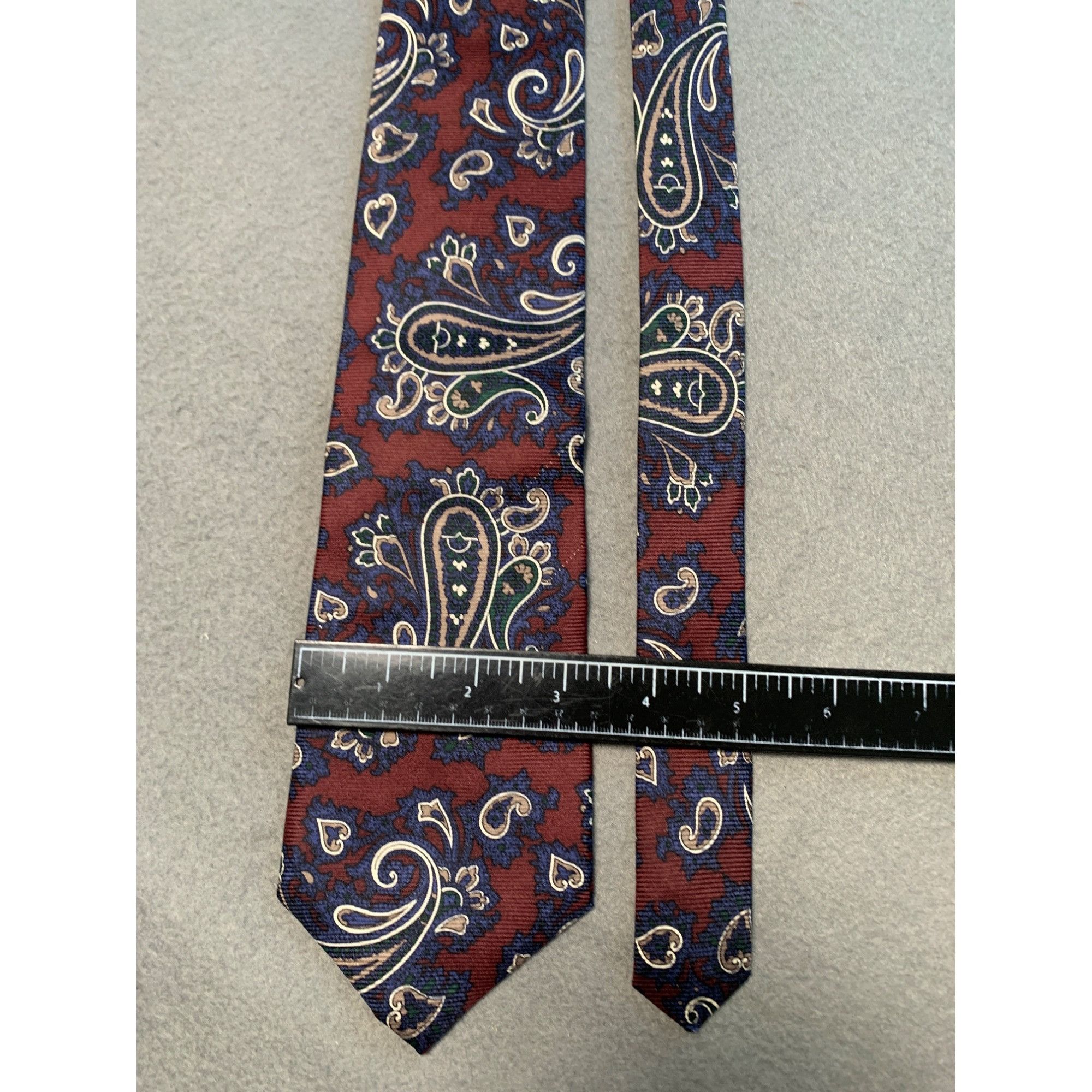 Mario Valentino Mario Valentino Silk Tie Necktie Mens Silk Burgundy ...