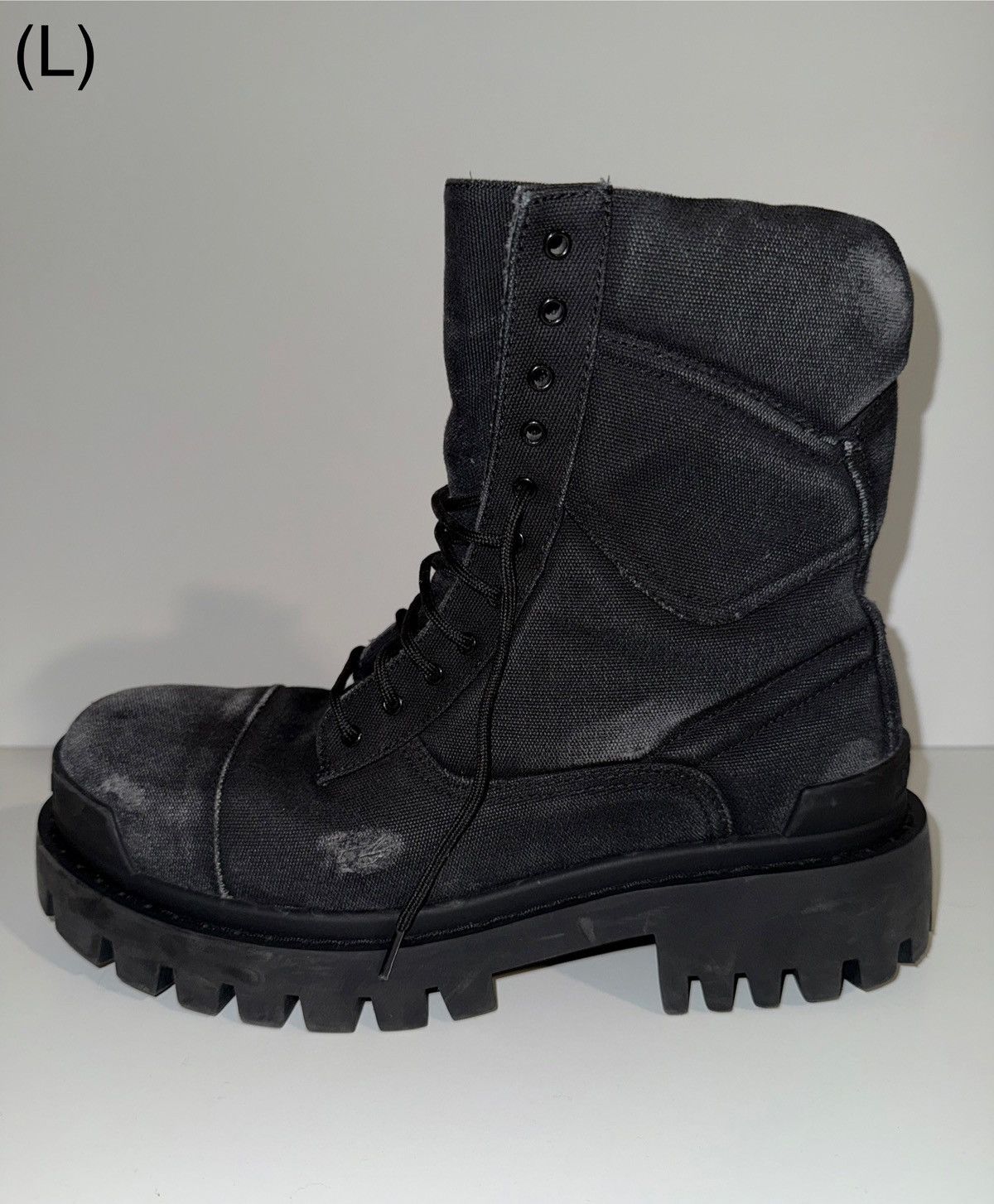 Balenciaga Balenciaga Distressed Strike Boot (42) | Grailed