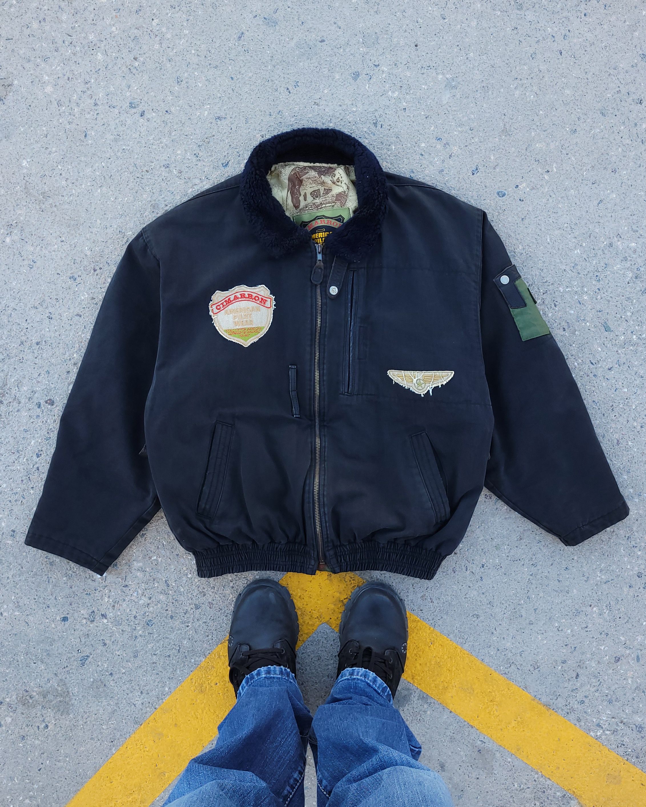 Bomber Jacket × Very Rare × Vintage Very Rare 1980s Cimarron American ...