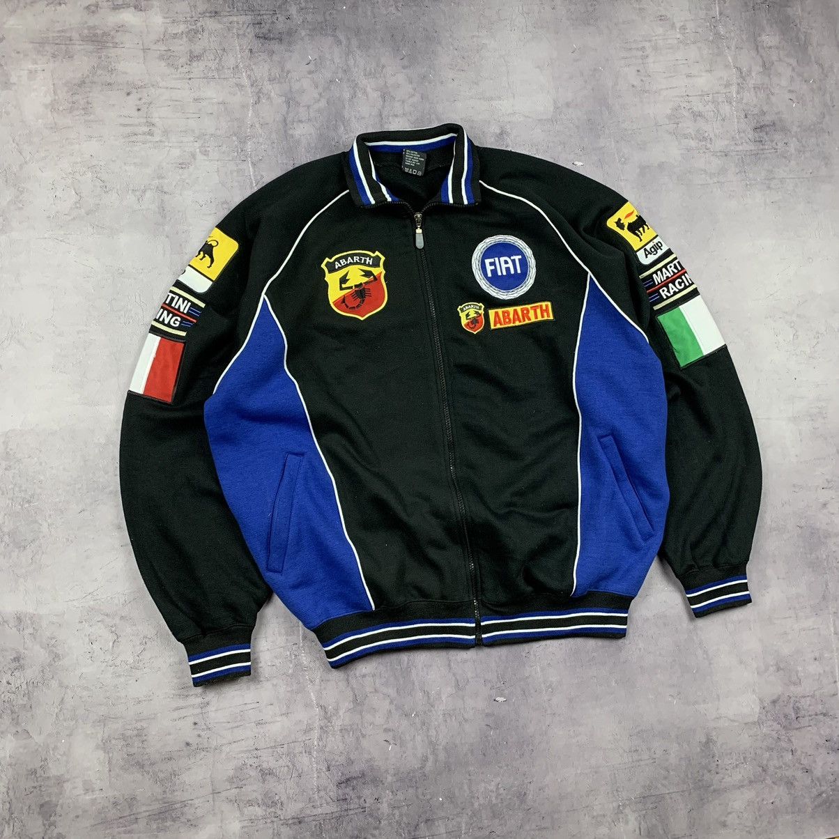 Vintage Rare ! Vintage Racing Full Zip Jacket Sweatshirt Fiat Abarth ...