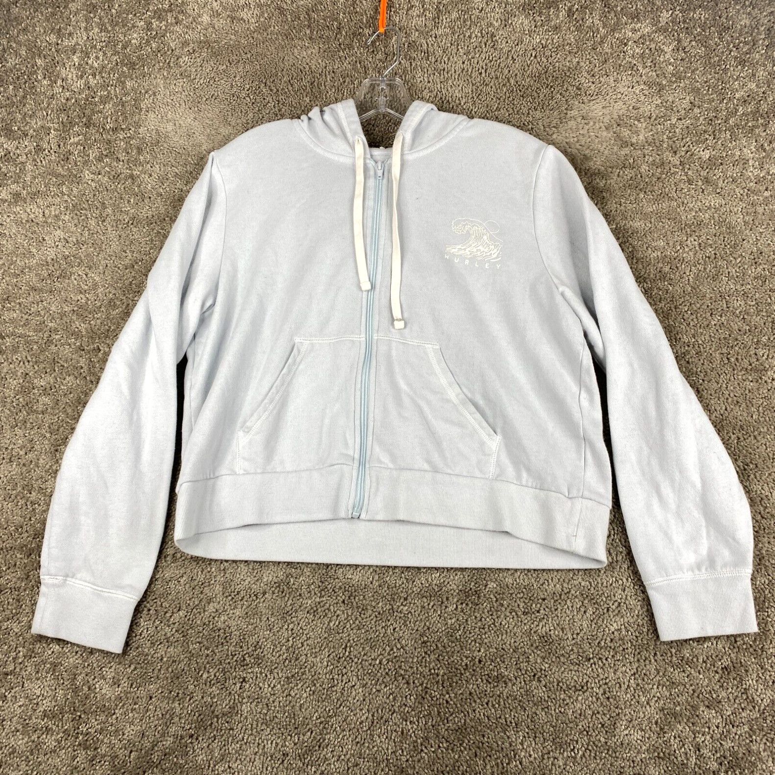 Hurley Hurley Full Zip Hoodie Sweatshirt Women's Large Blue Wave ...