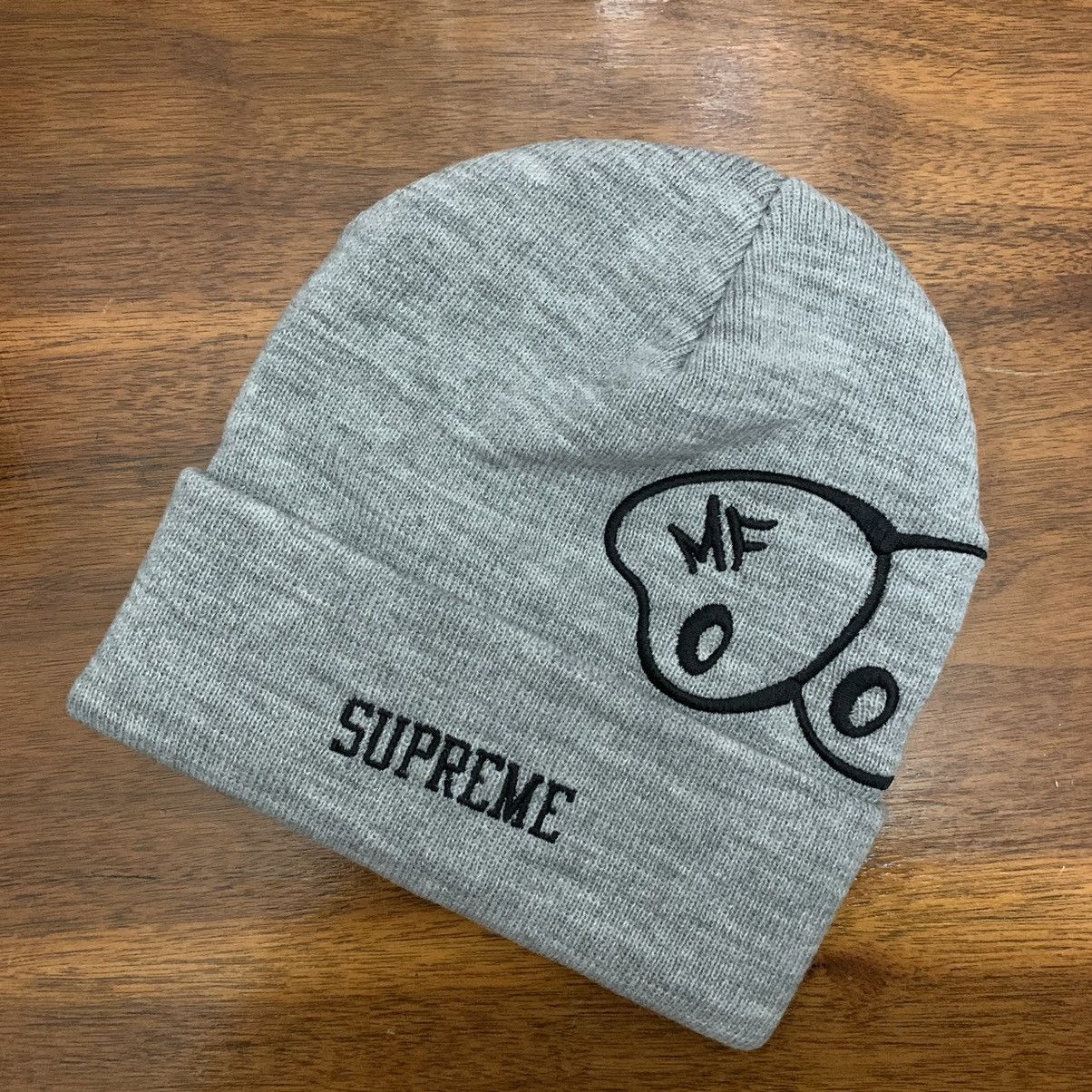 MF Doom × Streetwear × Supreme Supreme MF DOOM Beanie Grey | Grailed