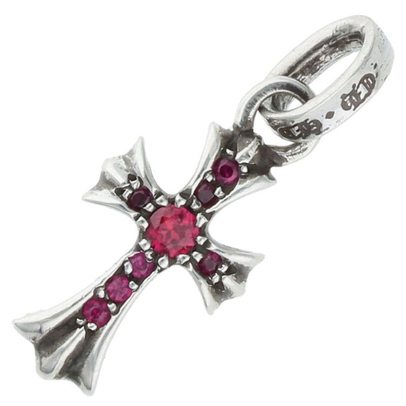 Chrome Hearts Ruby Baby Fat Cross Pendant | Grailed