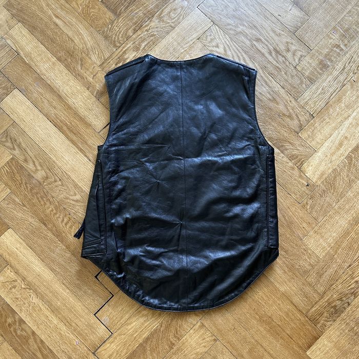 Helmut Lang AW98 Black Leather Bulletproof Gilet Vest | Grailed