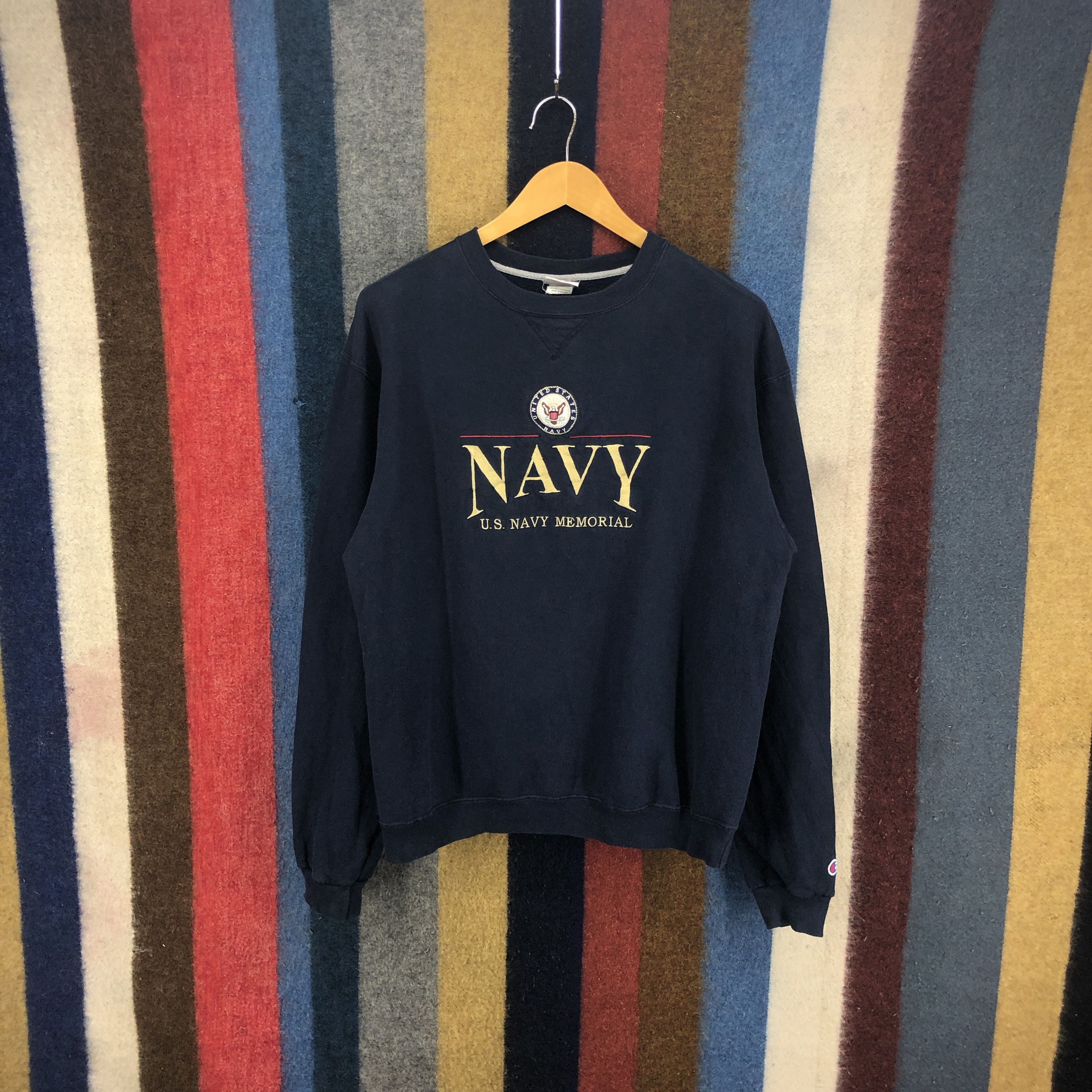 Champion × Military × Vintage Y2K Vintage U.S NAVY MEMORIAL Crew Neck ...