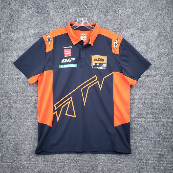 Vintage Red Bull KTM Racing Team Polo Shirt Mens XL Extra Large Blue ...