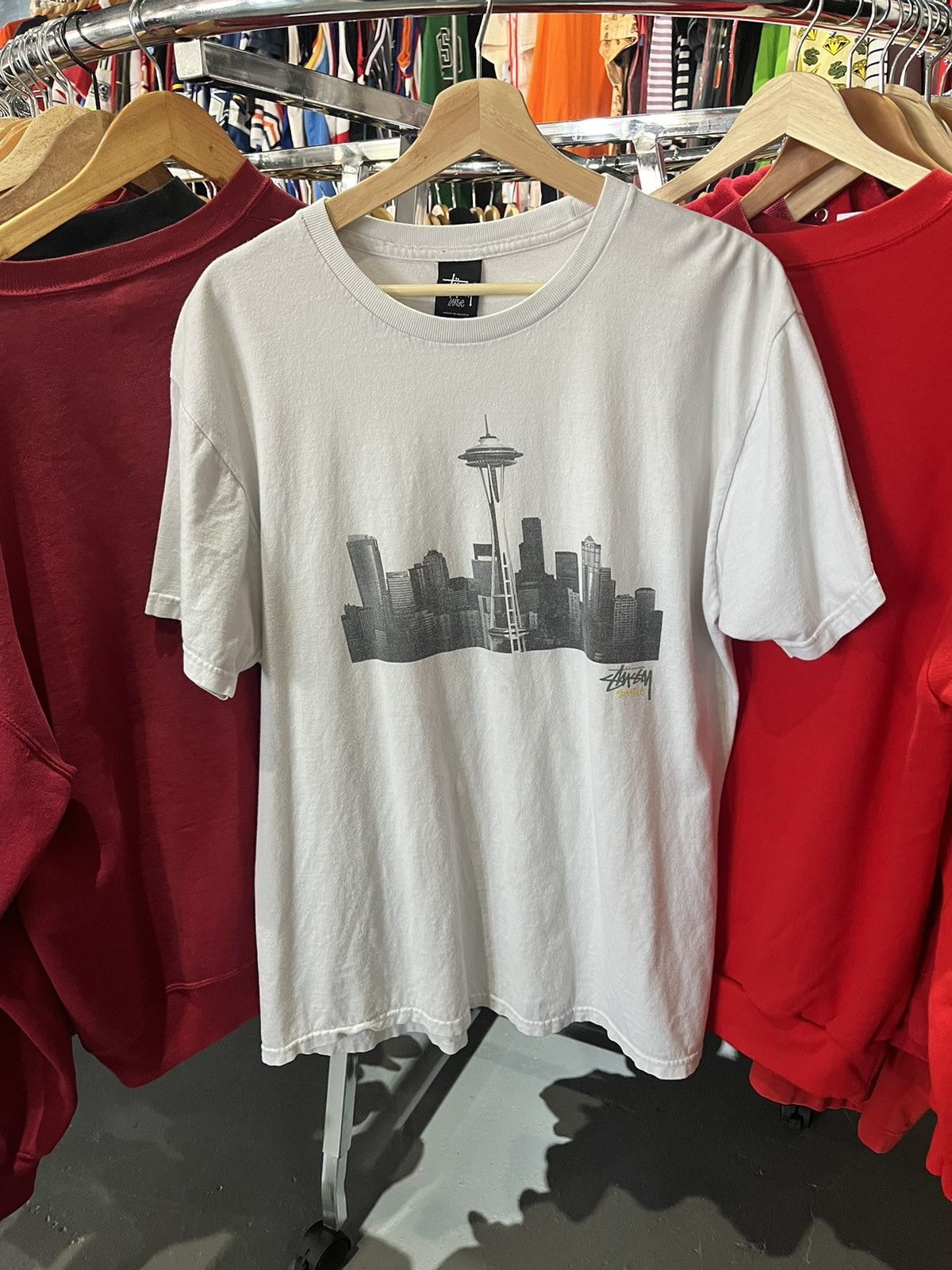 Designer × Streetwear × Stussy Stussy Seattle Skyline Space Needle ...