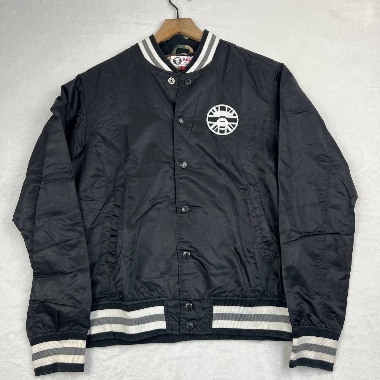 Bape Aape A Bathing Ape Varsity Jacket Men Camouflage S-M | Grailed