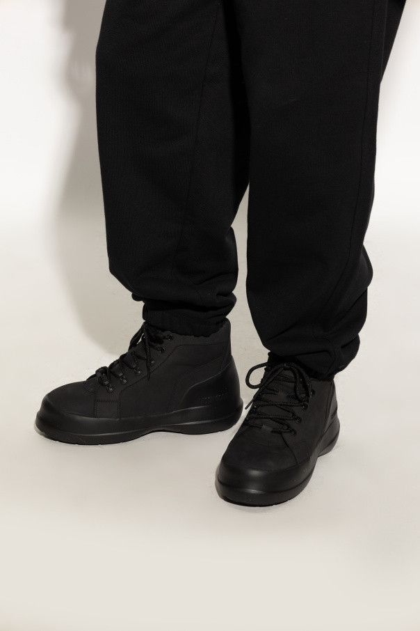 Moon Boot o1s22i1n1124 Luna Trek Mid Nubuck Boots in Black | Grailed