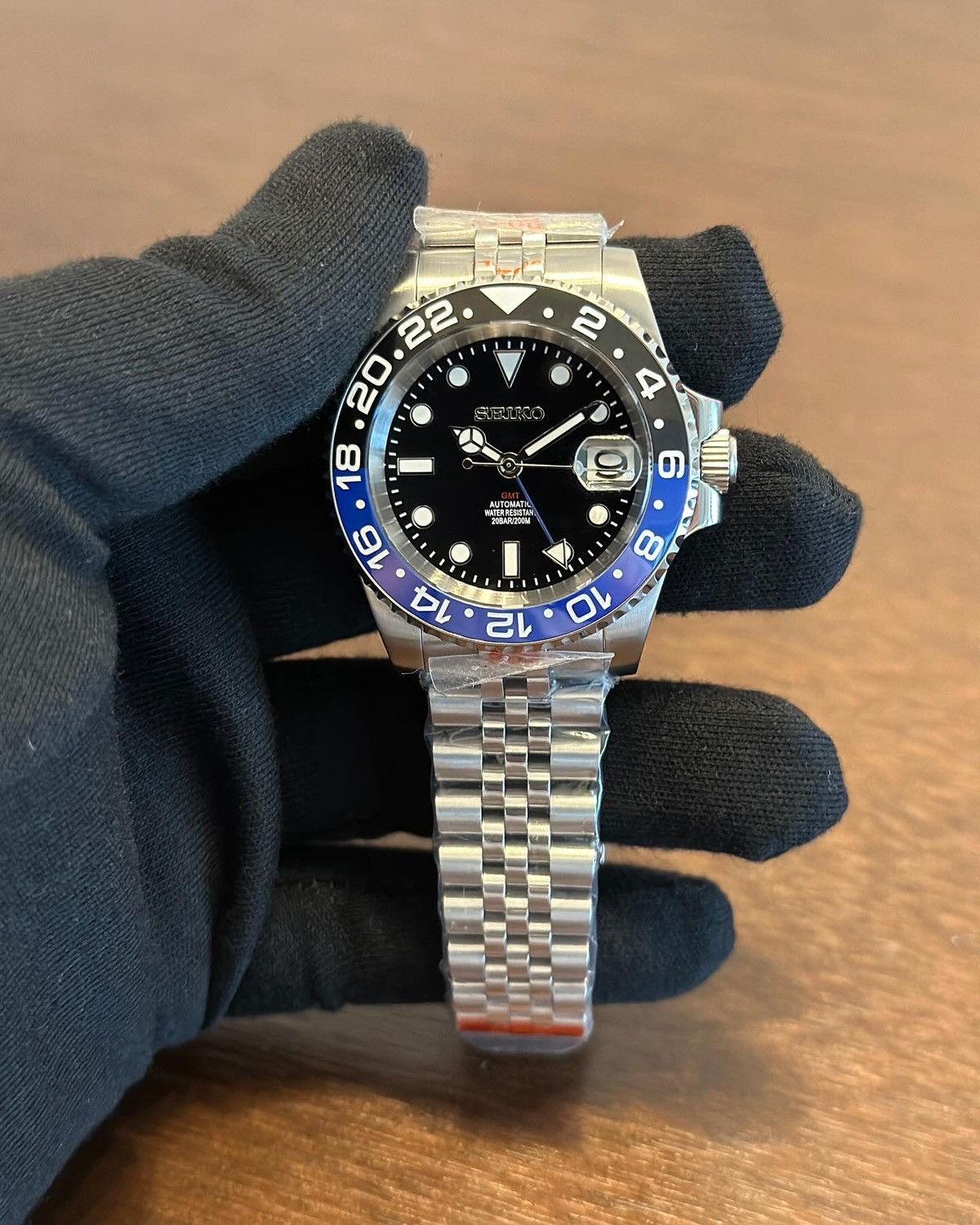 Japanese Brand × Seiko Seiko Mod “Batgirl” GMT NH34 Automatic ...