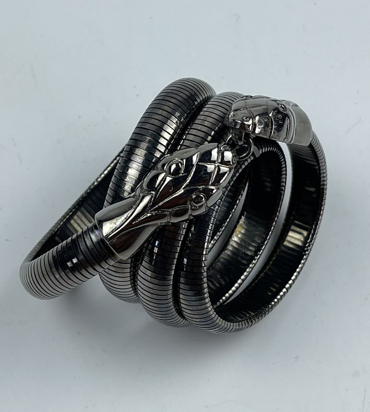 Saint Laurent Paris × Yves Saint Laurent YSL stretchable metal snake ...