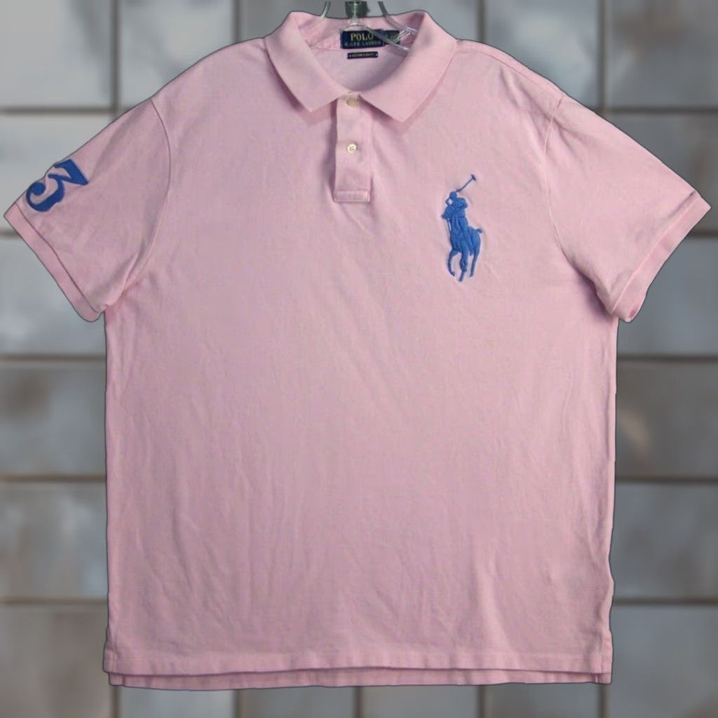 Polo Ralph Lauren Polo Ralph Lauren Slim Fit Pink Big Pony Polo Shirt ...