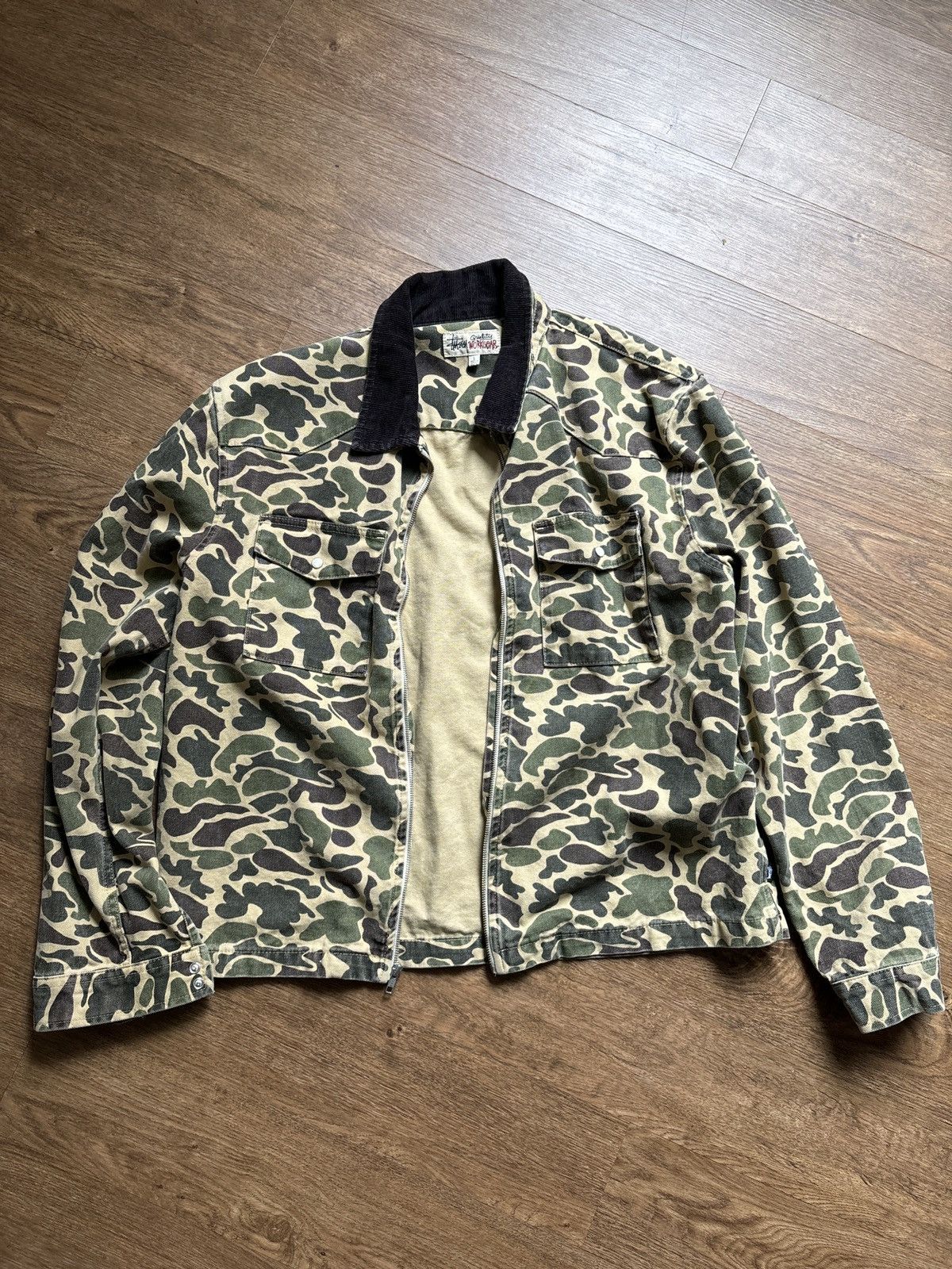 Streetwear × Stussy Stussy Camo Workgear Jacket | Grailed