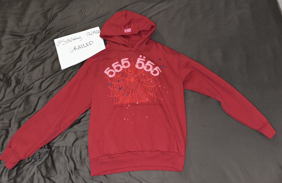 Spider Worldwide Sp5der Red Angel Number 555 Hoodie | Grailed