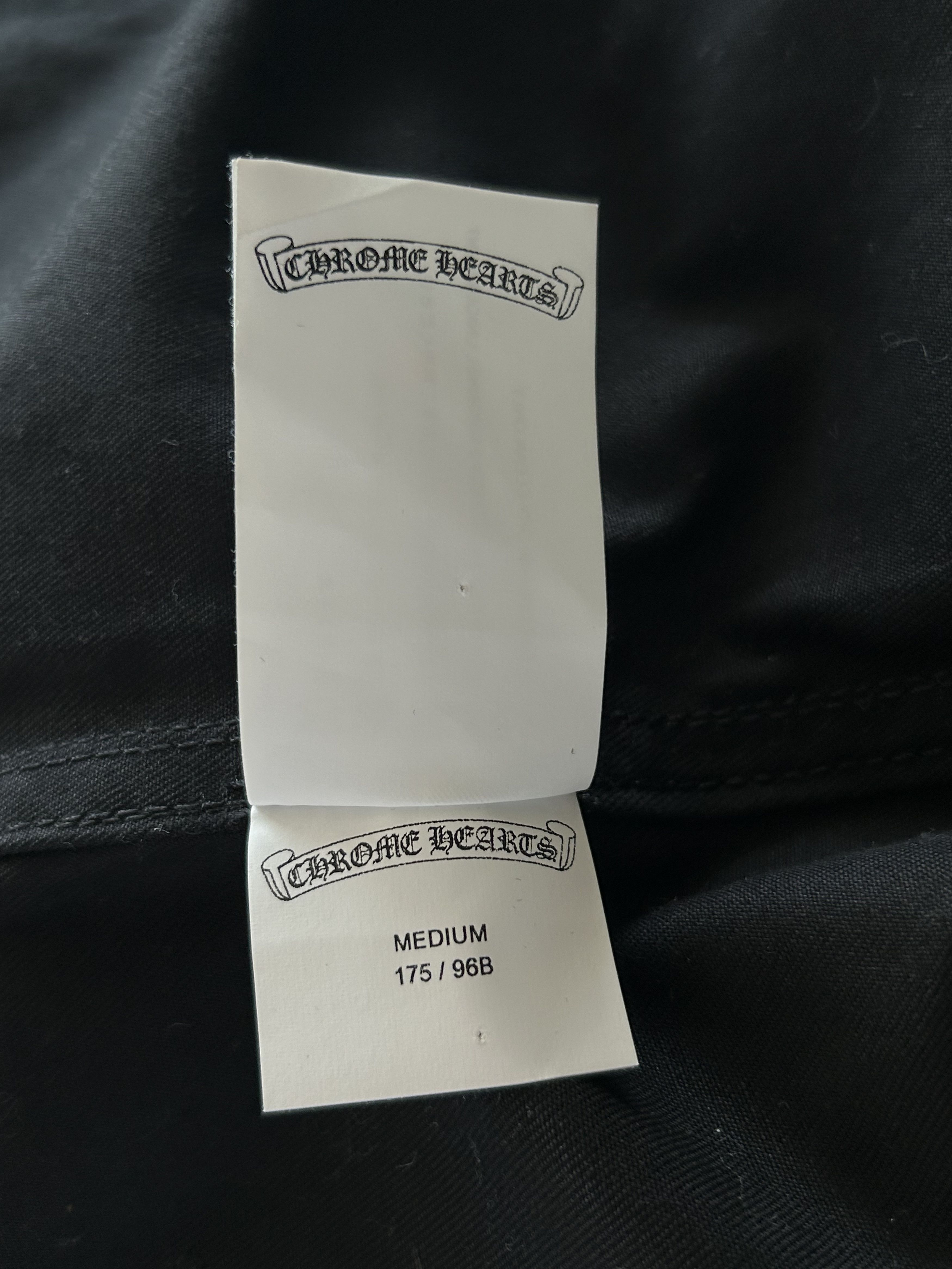 Chrome Hearts Chrome Hearts Black & Cheetah Cross Patch Work Dog Jacket ...