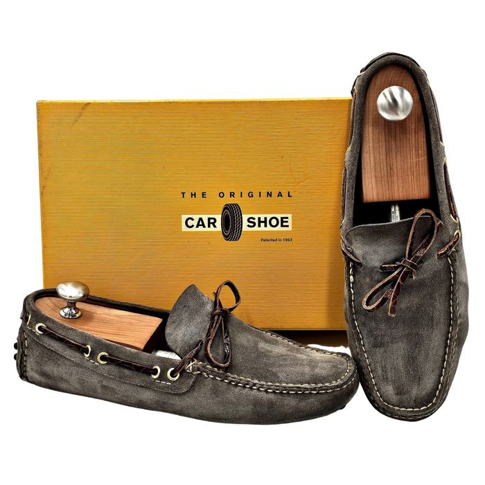 Car Shoe Original Car Shoe Men's 8 Gray Brown Suede Driving Loafers ...